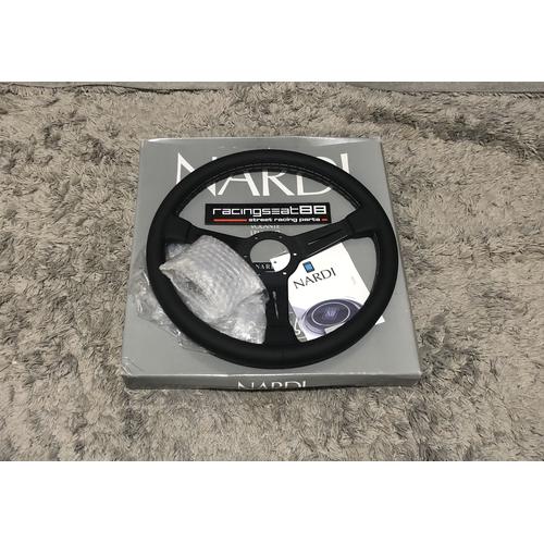 Jual Nardi Torino Classic leather blackspoke white stitch stir racing ...