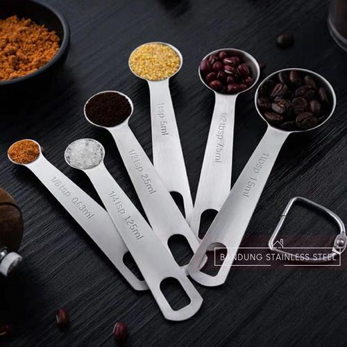 Jual Sus304 Sendok takar sendok ukur set 6in1 measuring spoons ...