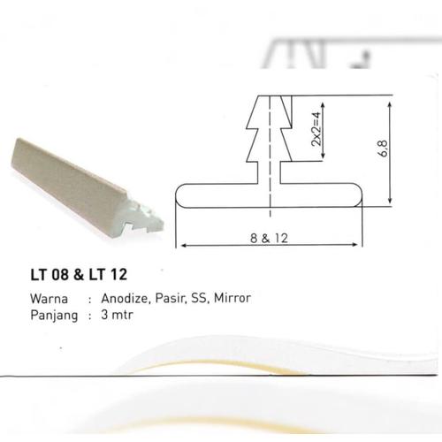 Jual Profil Lis List Edging Frame Alumunium Aluminium LT-8 Pasir - Kota ...