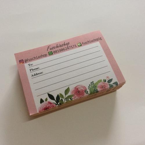 Jual stiker label pengiriman shipping sticker 6x9cm pink rose merah ...