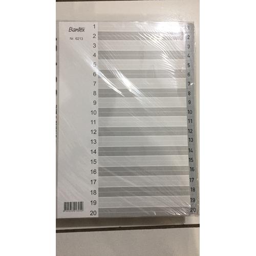 Jual Pembatas Ordner Bantex Strongline 1-20 (6213) a4 - Jakarta Selatan ...