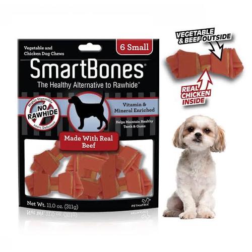 Promo SmartBones Small Beef - Cemilan Snack Anjing Smart Bones Dog 6 ...