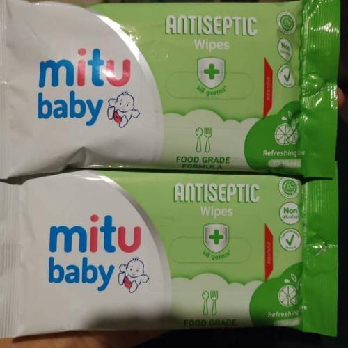 Jual Tissue basah 1 PC Mitu Antiseptic - Mitu Baby 10 S - Baby Wipes ...