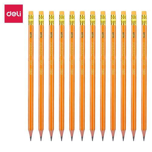 Jual Pensil / Pencil Kayu 2B Dengan Penghapus 12 Pcs Deli - Jakarta ...
