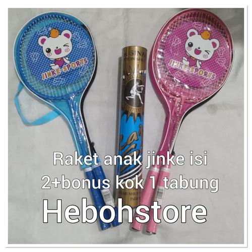 Jual Raket Badminton Anak JINKE WARNA BAGUS ISI 2+Bonus kok Bagus ...