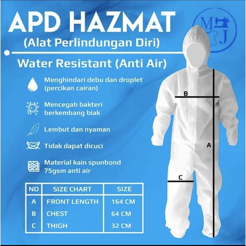 Jual Baju APD COATING WATER RESISTANT/hazmat/Safety coverall - Kota ...