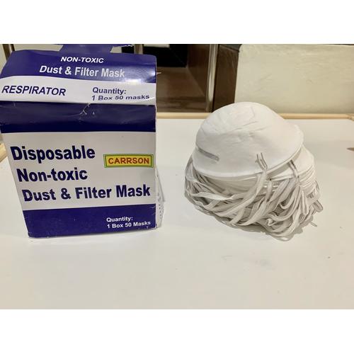 Jual Masker Asap Debu Disposable Non Toxic Dust Filter Mask Carrson N95 ...