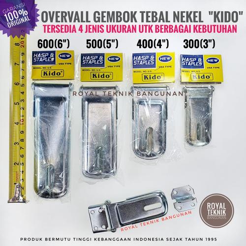 Jual Overval Gembok Tebal 6” inch KIDO/ Kunci Cantolan Kait/ Overpal ...