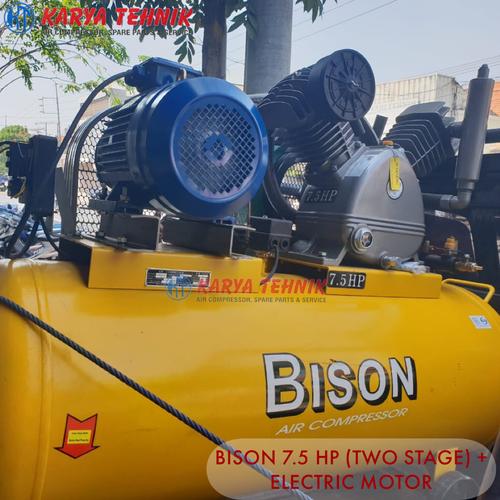 Jual Kompresor Udara BISON 7.5 HP (Two Stage) + Dinamo / Electro Motor ...