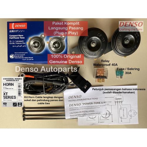 Jual Klakson denso disk / disc fullset include relay kit horn cable ...