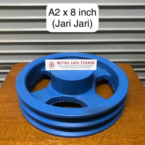 Jual PULI BESI JARI A2 x 8 inch PULLY PULLEY POLLY POLI 2 JALUR ...