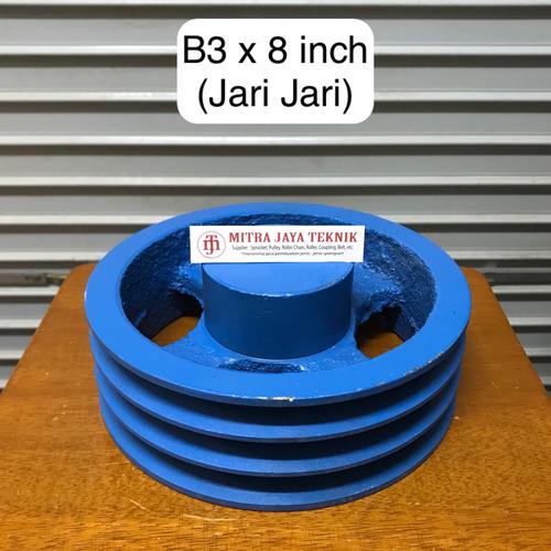 Jual PULI BESI JARI B3 x 8 inch PULLY PULLEY POLLY POLI 3 JALUR ...