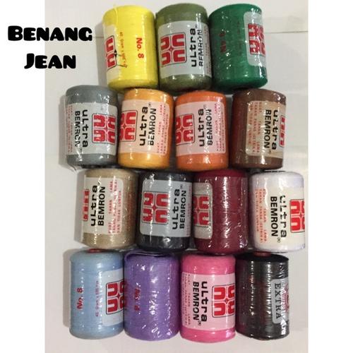 Jual Benang jahit jeans (+- 500 yards) benang jeans untuk safari tas ...
