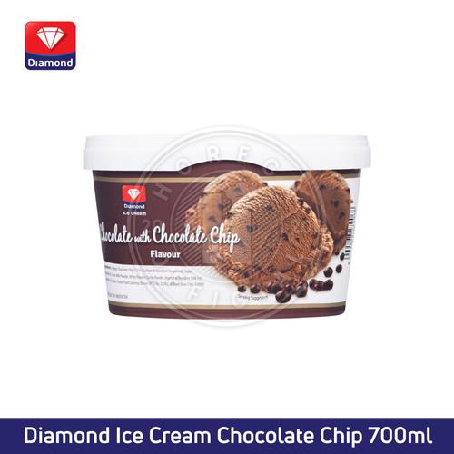 Jual DIAMOND ICE CREAM COKLAT CHIP 700GR / ES KRIM CHOCO CHIPS 700GRAM ...