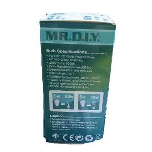 Jual PUTIH TERANG... Lampu LED MR.DIY 5 Watt Putih 6500K Bohlam 5 W 5W ...