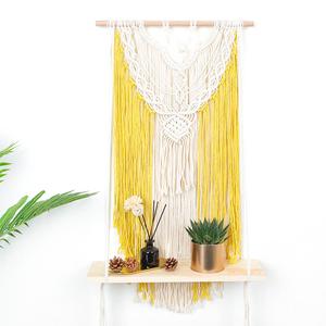 Jual Wall-mounted Lace Woven Macrame Plant Hanger Wall Cotton Rope ...
