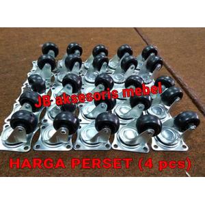 Jual RODA KOPER NYLON HITAM 1 inch HARGA PERSET - RODA CASTOR CASTER ...