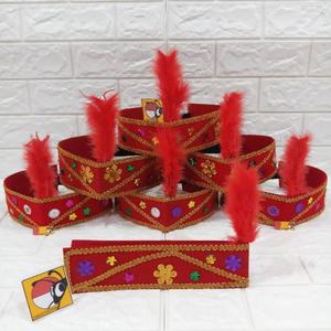 Jual DU076 Topi dayak bulu mahkota kepala adat dayak topi bulu - Kab ...