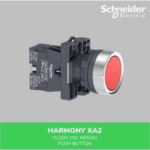 Promo Schneider Electric Push Button Flush 22mm 1NC Merah XA2EA42 ...