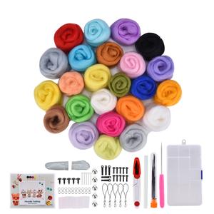 Jual 24 Warna DIY Wool Felt Kit Jarum Alat Set Handmade Needle ...