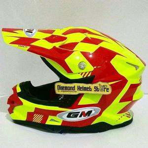 Jual Helm cross anak GM Mini Cross Race Flag Yellow Fluo Red - Kota ...