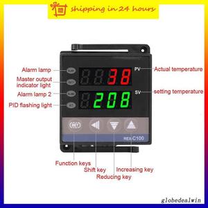 Jual Digital PID Temperature Controller Thermostat REX-C100 Thermocouple - Jakarta Utara ...