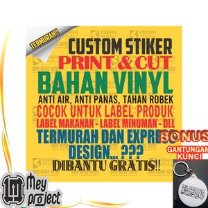 Promo Custom Stiker Label Makanan Label Minuman Label Produk FREE ...