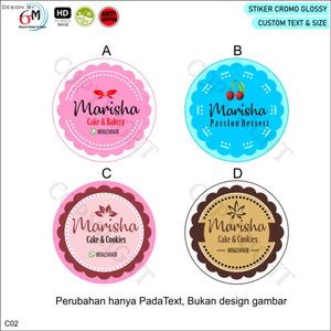 Jual Stiker Label produk makanan kue cake Custom - Ukuran 4 Cm Keren ...
