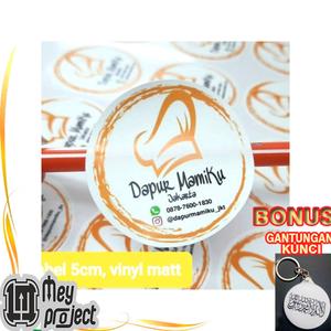 Jual Cetak Sticker Label makanan Vinyl Print and Kiss Cut A4+ Keren ...
