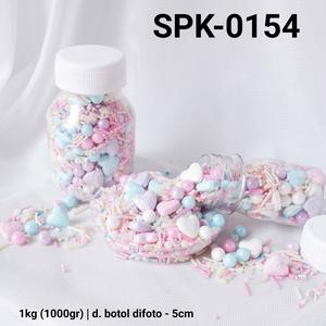 Jual SPK-0154 Sprinkles sprinkle sprinkel 1kg 1 kilo hati warna pastel ...