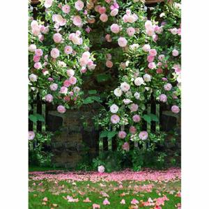 Jual NEW Backdrop Background Motif Taman Bunga Mawar Pink Ukuran - Kab ...