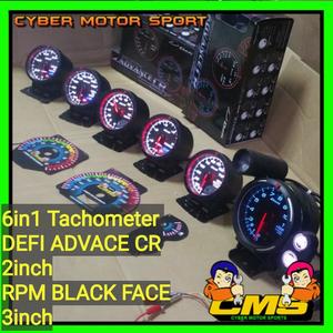 Jual Paket 6in1 Tachometer Defi 3inch Defi indikator 2inch Racing style ...