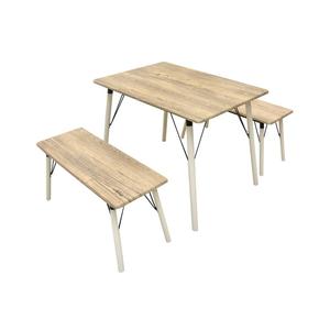 Jual INFORMA MEJA MAKAN MINIMALIS - LYNN TABLE SET W/2 BENCH WOODGRAIN ...