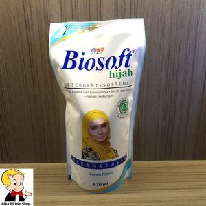 Jual Yuri Biosoft Hijab Deterjen + Softener Clean & Fresh Ocean Fresh 630Ml - Jakarta Barat ...
