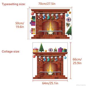 Jual Stiker Dinding Decal Desain Fireplace Untuk Dekorasi Natal ...