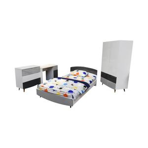 Jual INFORMA SET KAMAR TIDUR ANAK + MATRAS INDI BED SET WHITE GREY ...