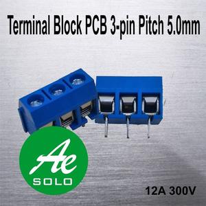 Jual Terminal PCB 3-pin Terminal Block PCB pitch 5mm Connector Cable ...
