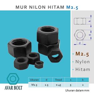 Jual Mur Nilon M2.5 Hitam Nut Plastik Nylon - Kota Malang - avarbolt ...