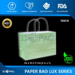 Jual Paper Bag - Paperbag Polos - HIJAU TOSCA - 24x10x16.5 cm - Jakarta ...