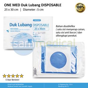 Jual One Med Duk / Doek Lubang DISPOSABLE 25 x 30 cm Diameter 5 cm ...