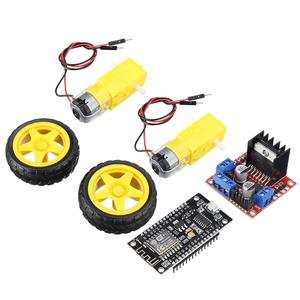 Jual 6 Pcs Smart Mobil Robot Roda Ban Plastik dengan DC 3-6V Gear Motor ...