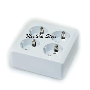 Jual GAO SCHUKO STOP KONTAK DINDING 4 SOCKET 4 WAY WALL SOCKET ...