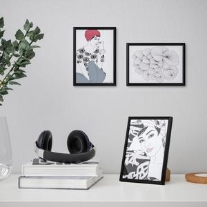 Jual Bingkai Frame Foto Besar Meja dan Dinding 21x30 cm Plastik Hitam ...