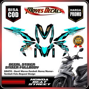 Jual Decal Beat Street Esp FI Desain Bisa Custom - Tosca Colors - Spec ...