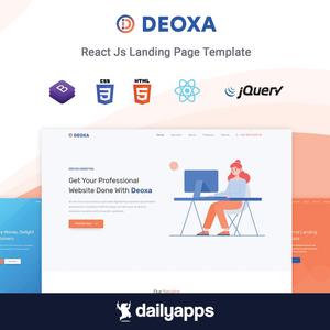 Jual Deoxa React Landing Page Template - Kab. Indramayu - DailyApps | Tokopedia