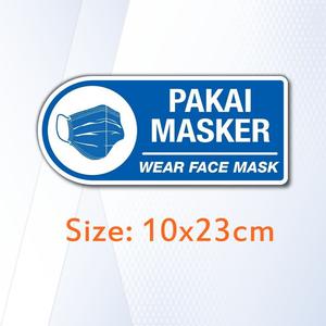 Jual Signage Pakai Masker Wear Face Mask Sign PVC Tebal 5mm - Kab ...