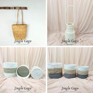 Jual Cover Pot Bunga Anyam Keranjang Anyaman Vas Rotan Gantung Tanaman ...