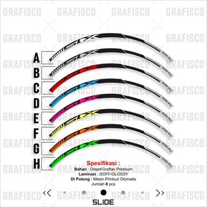 Jual WELLSHET DOWNHILL MTB STICKER RIM POLYGON 6 LIS XTRADA VELG SEPEDA ...