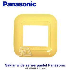 Promo Panasonic Frame Wide Series WEJ78029 F 1 Gang 2 Device Cream ...