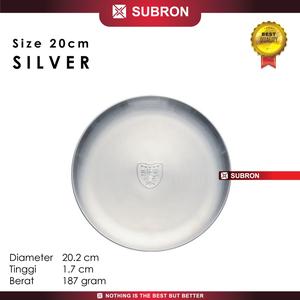Promo SUBRON Piring Korea Stainles SUS 304 20cm 23cm 26cm Makan Saji ...